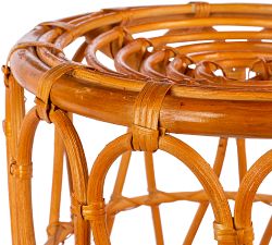 Riley Rattan Accent Table | Pottery Barn