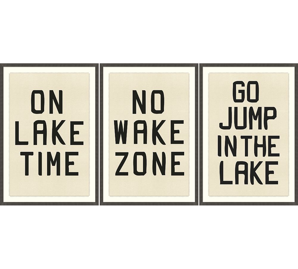 Lake Banner Framed Print | Pottery Barn