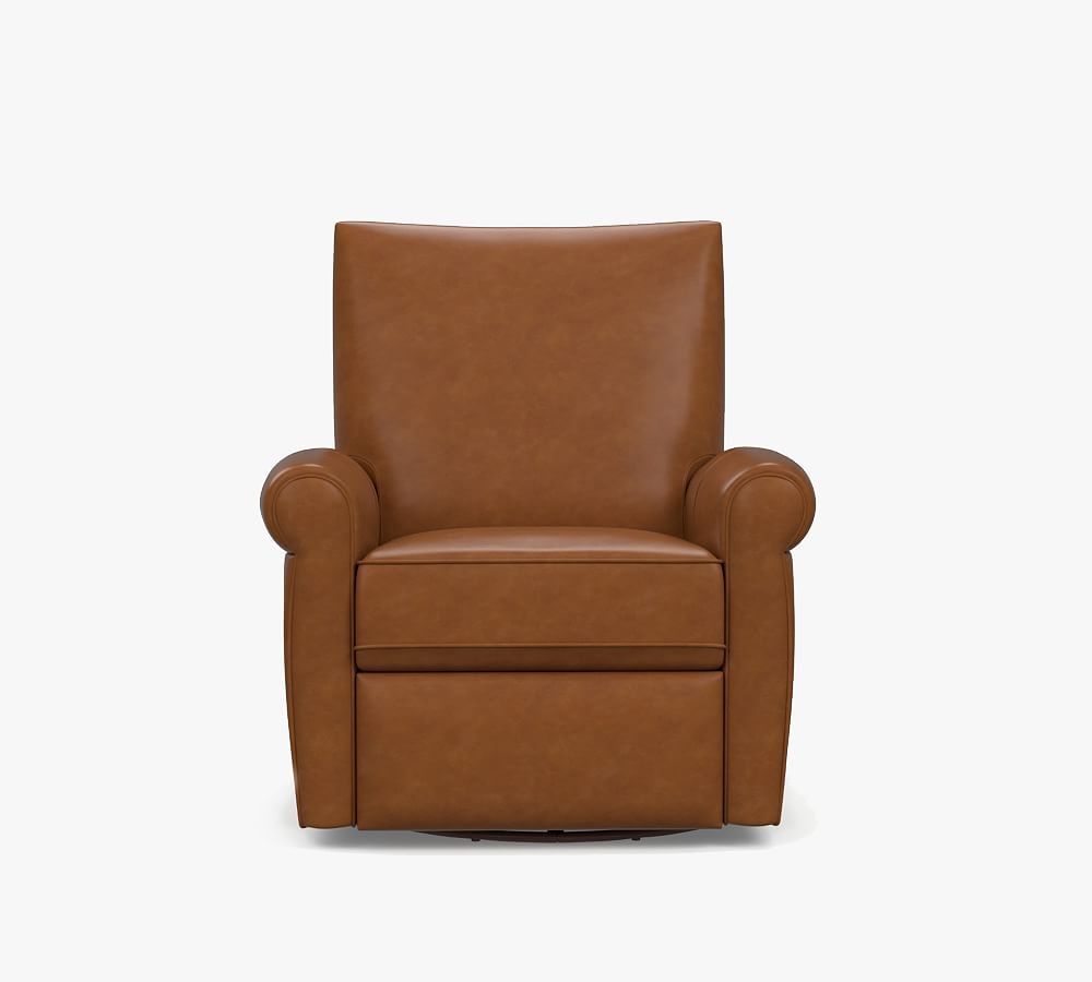 Open Box: Grayson Leather Swivel Recliner | Pottery Barn