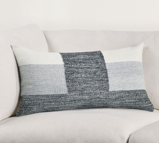 Laurel Colorblock Handmade Lumbar Pillow | Pottery Barn