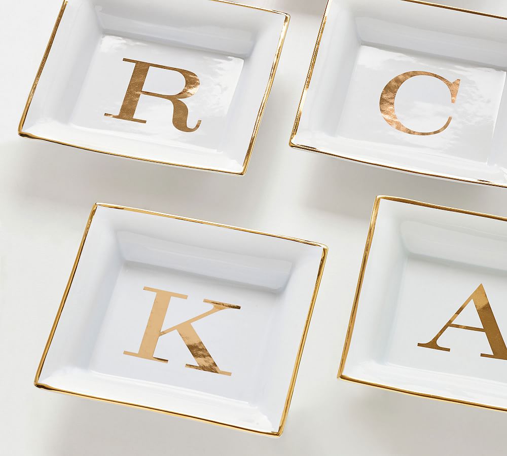 Alphabet Porcelain Catchall | Pottery Barn