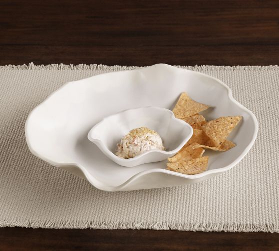 Nube Outdoor Organic Edge Bowl with Dip | Pottery Barn