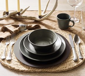 Larkin Reactive Glaze Stoneware Dinnerware Collection | Pottery Barn