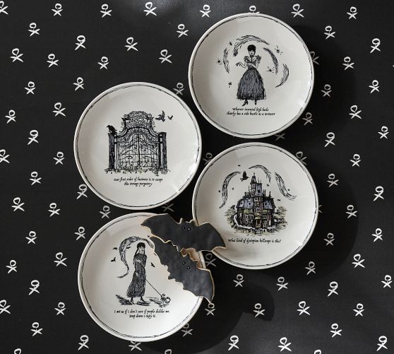 Wednesday Stoneware Appetizer Plates - Set of 4 | Pottery Barn