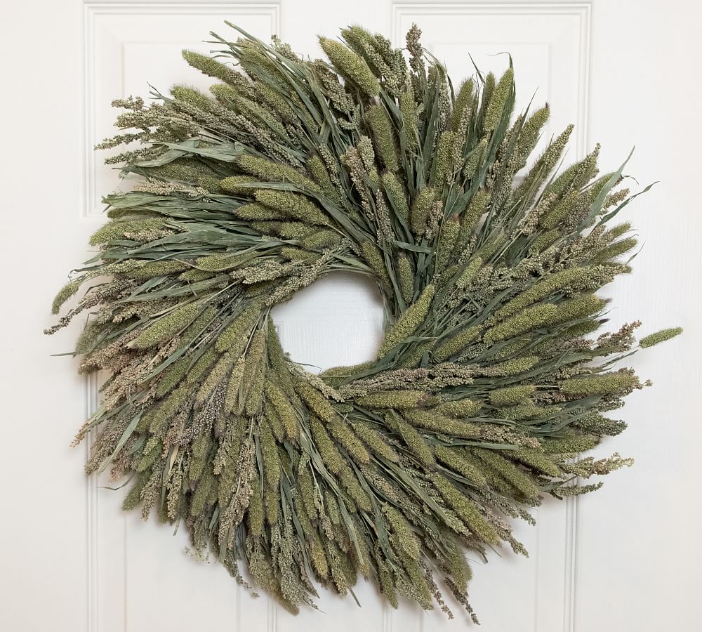 Dried Millet Grass Wreath | Pottery Barn