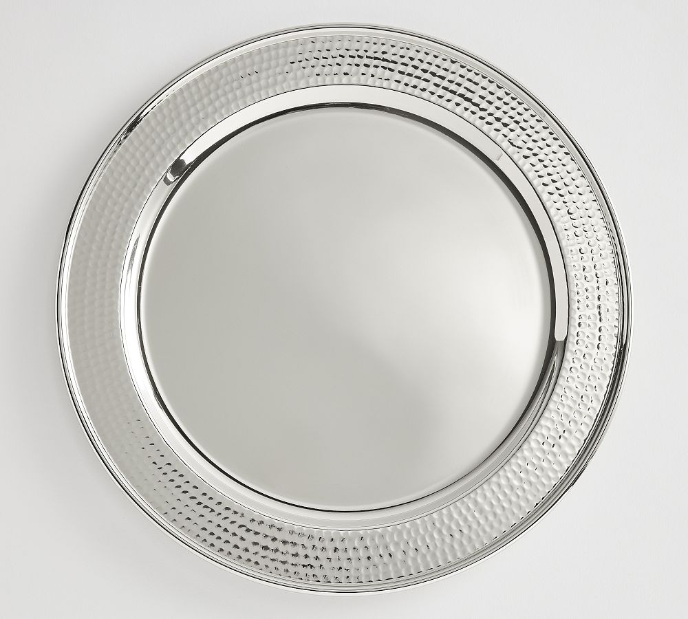 Hammered Nickel Chargers | Pottery Barn