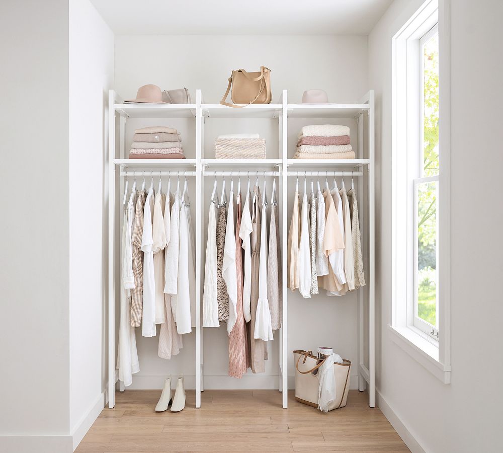 Essential Walk-In Closet by Hold Everything, 6' Long Hanging System ...