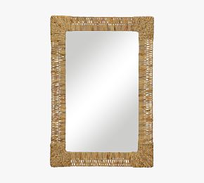 Cameron Jute Rectangular Mirror - 40"W x 55"H | Pottery Barn