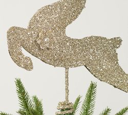 Glitter Stag Tree Topper | Pottery Barn
