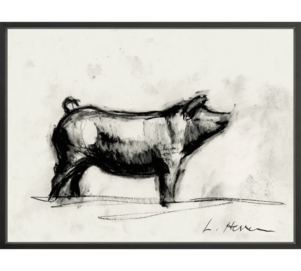 Custom Framed Print - Pig by The Artists Studio | Pottery Barn