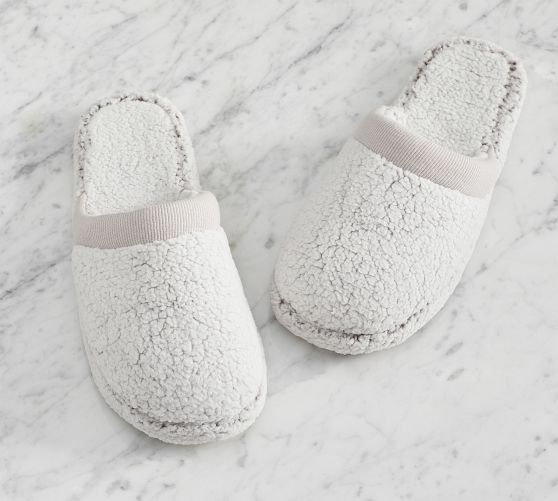Coziest Sherpa Slippers | Pottery Barn