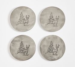 Rustic Forest Coasters - Set of 4 | Pottery Barn