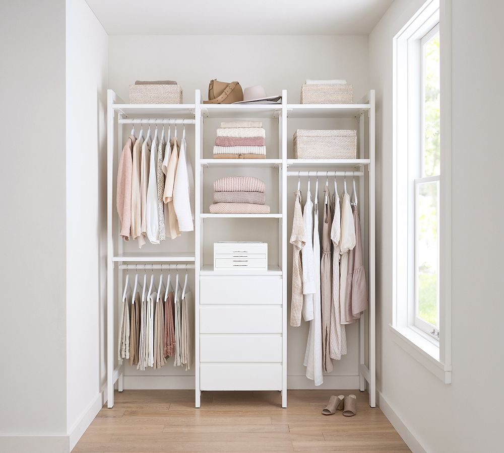Essential Walk-In Closet by Hold Everything, 6' Hanging System with 4 ...
