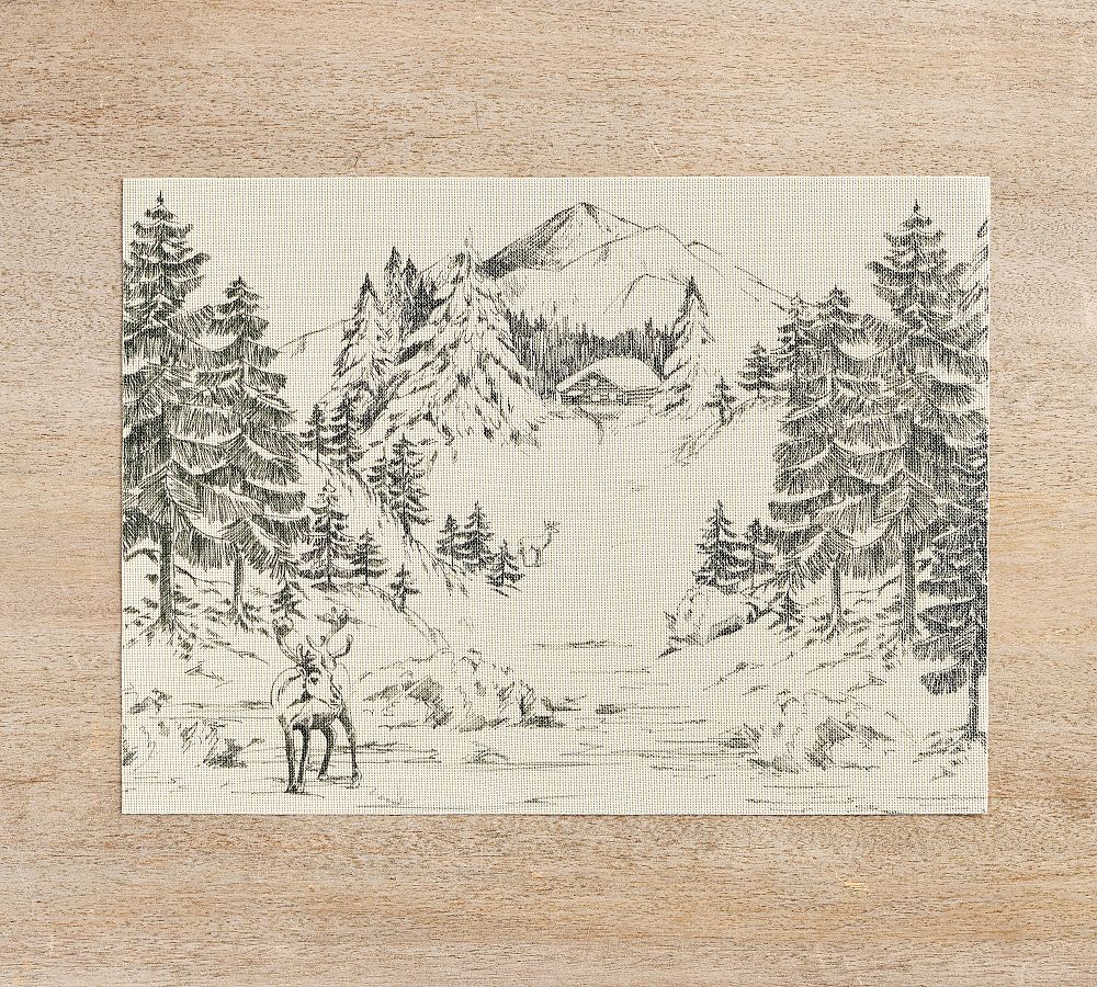 Chilewich Rustic Forest Placemats | Pottery Barn