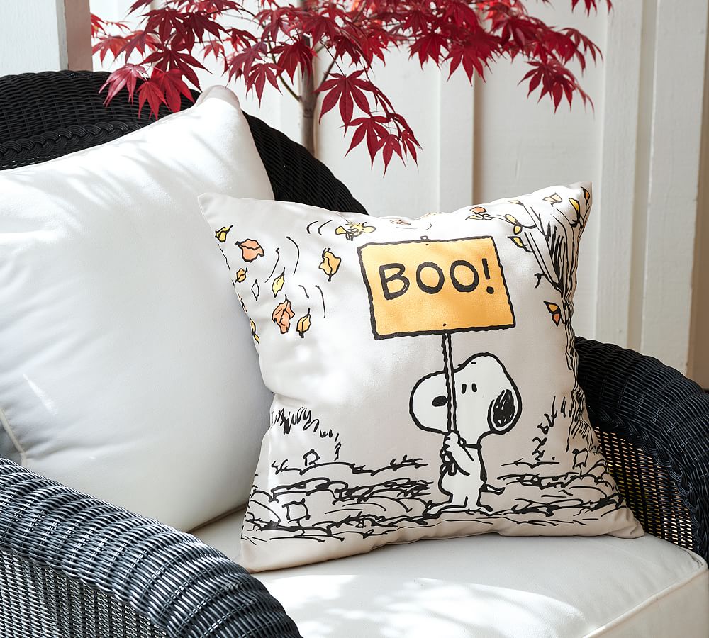Peanuts™ Snoopy™ Boo! Outdoor Pillow | Pottery Barn