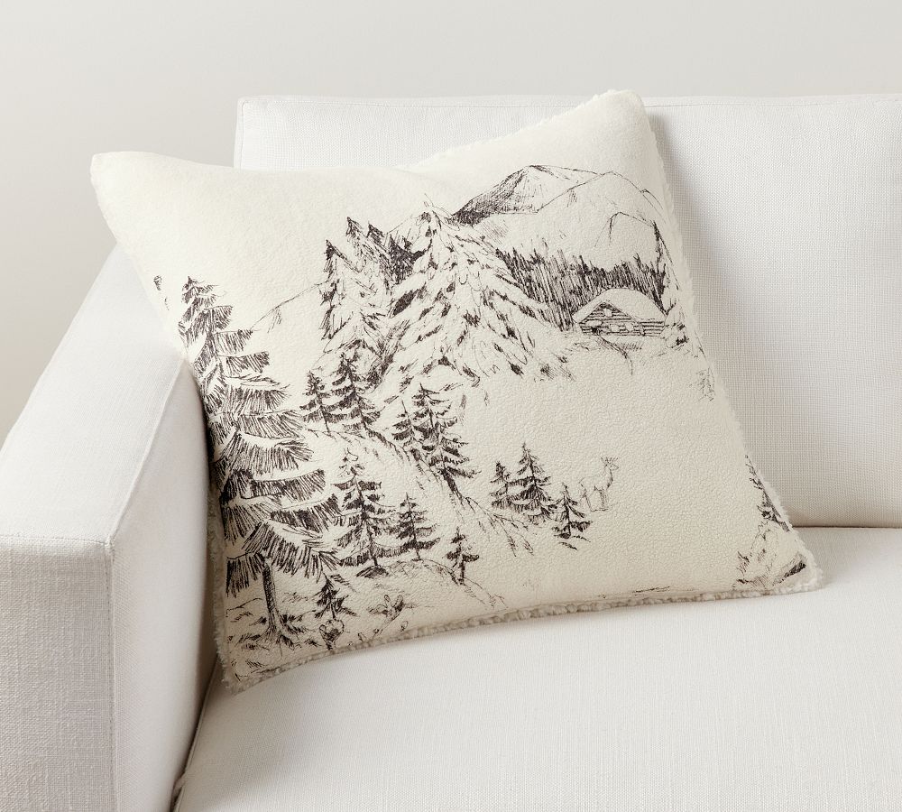 Rustic Forest Cozy Fleece Pillow | Pottery Barn