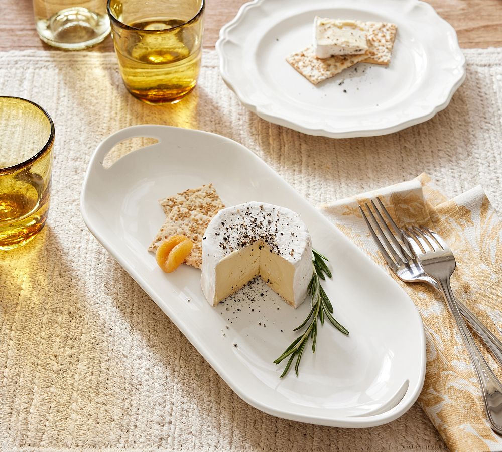 Heirloom Stoneware Handled Serving Platter | Pottery Barn