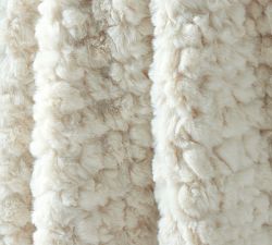 Diamond Ridge Faux Fur Throw | Pottery Barn