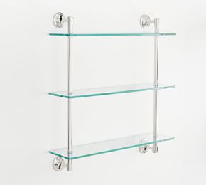 Mercer Triple Glass Shelf | Pottery Barn