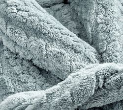 Cable Plush Robe | Pottery Barn