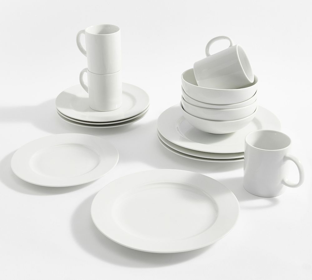 Classic Rim 16-Piece Dinnerware Set | Pottery Barn