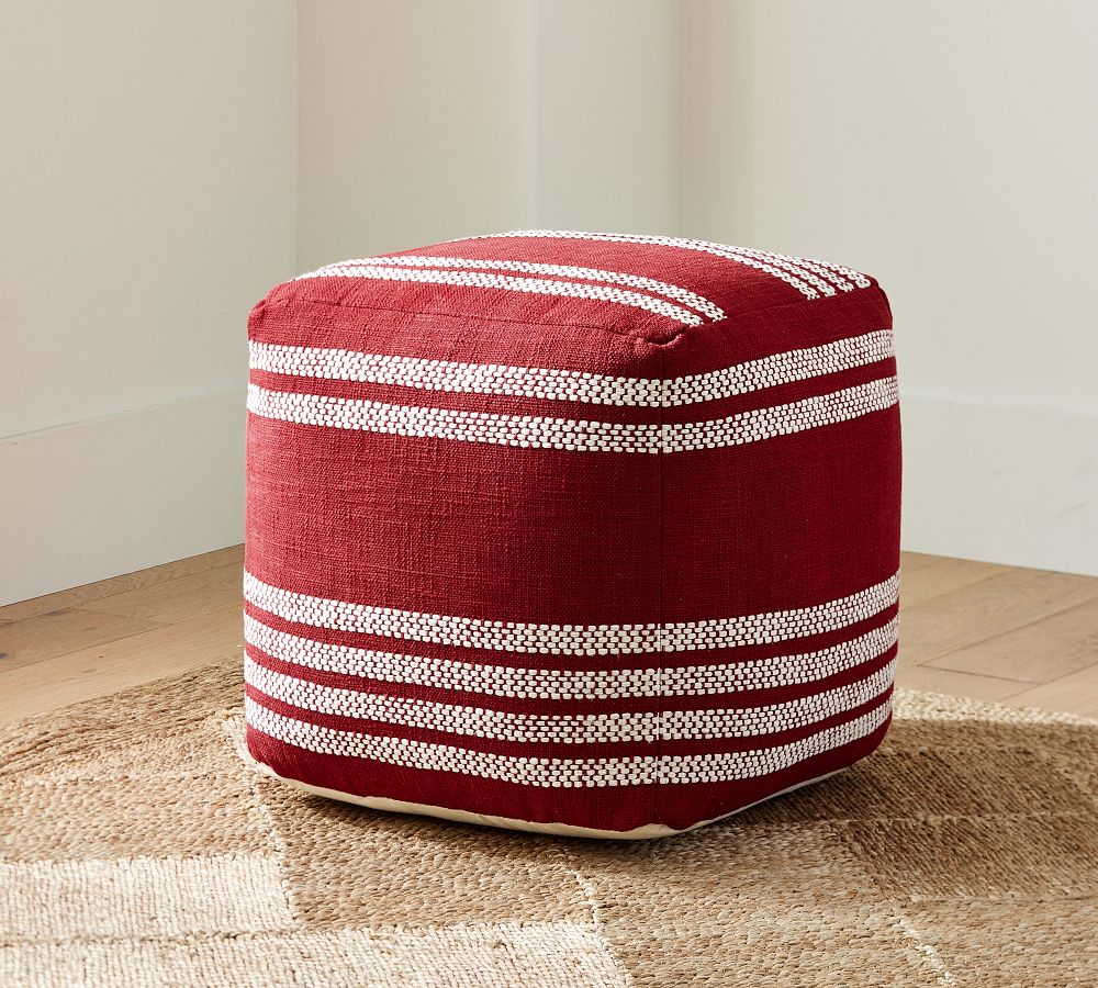Palmer Woven Pouf | Pottery Barn