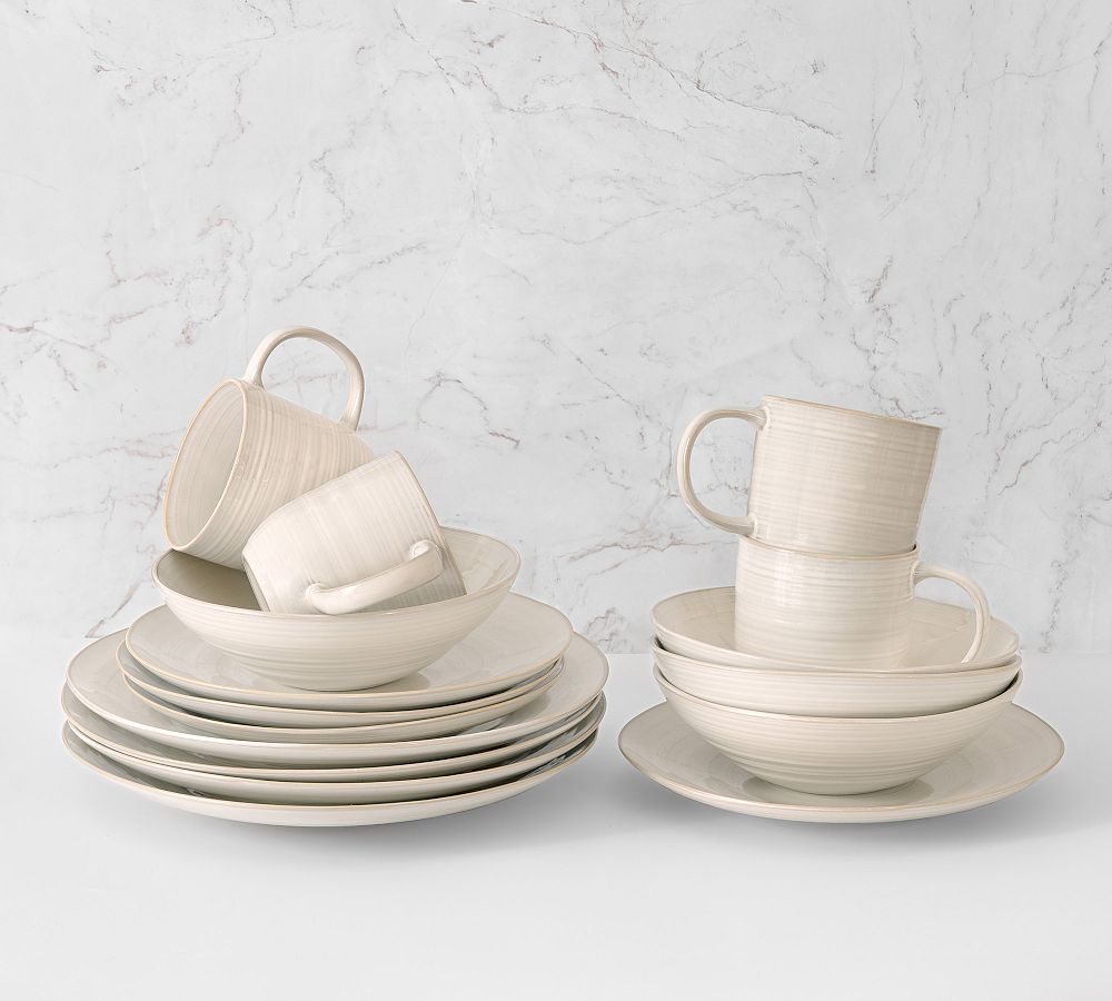 Neree Reactive Glaze 16-Piece Dinnerware Set With Double Bowls ...