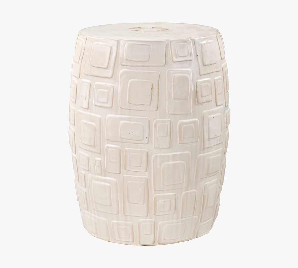 Calvin Ceramic Accent Stool | Pottery Barn