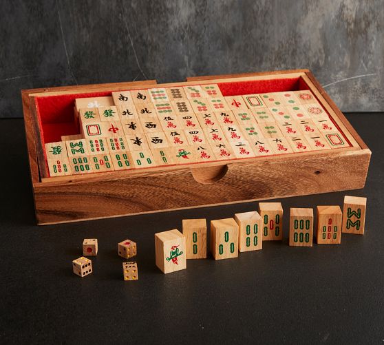 Handcrafted Wooden Mahjong Game | Pottery Barn