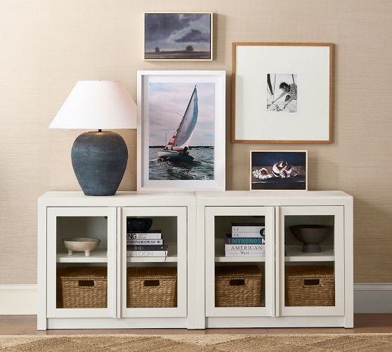 Dillon Glass Cabinet Media Console (72") | Pottery Barn