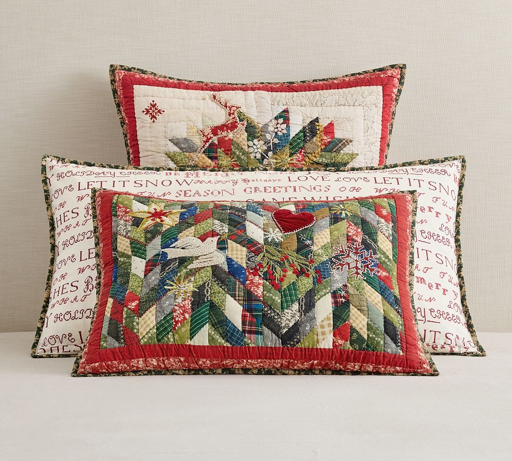 Winter Wreath Quilted Sham | Pottery Barn