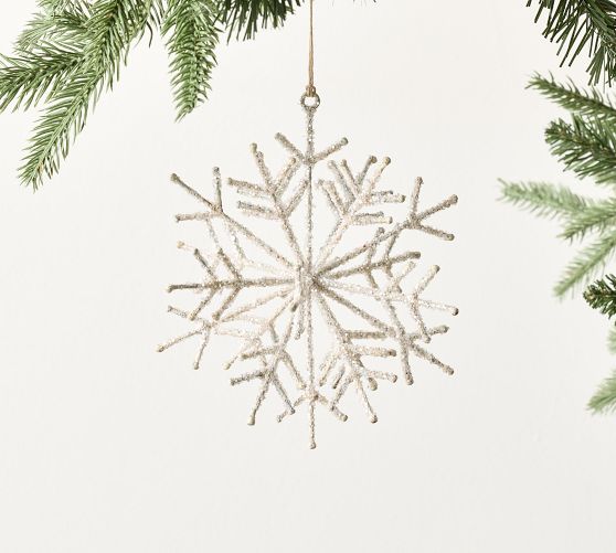 Sparkly Snowflake Ornament | Pottery Barn