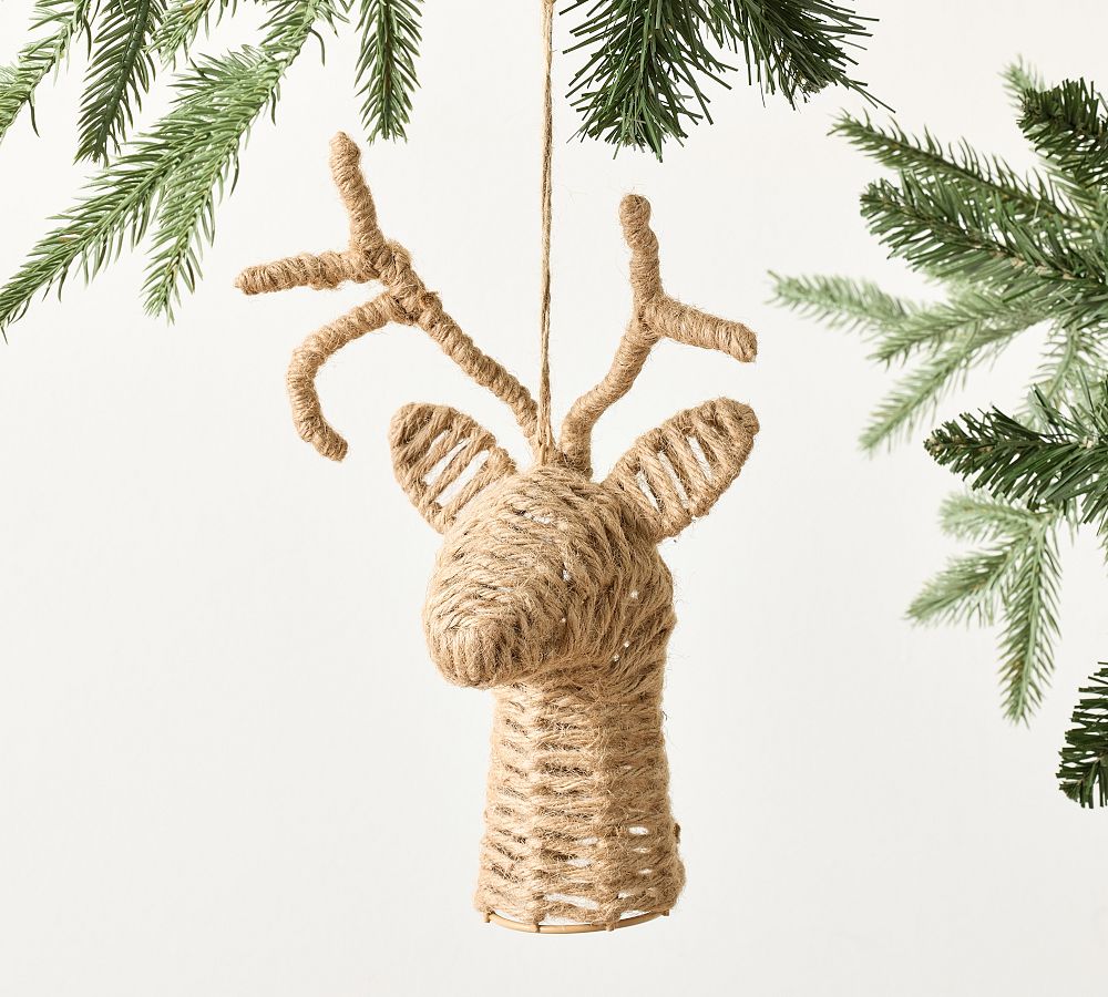 Twine Deer Head Ornament | Pottery Barn