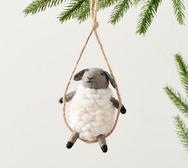 Swinging Sheep Ornament | Pottery Barn