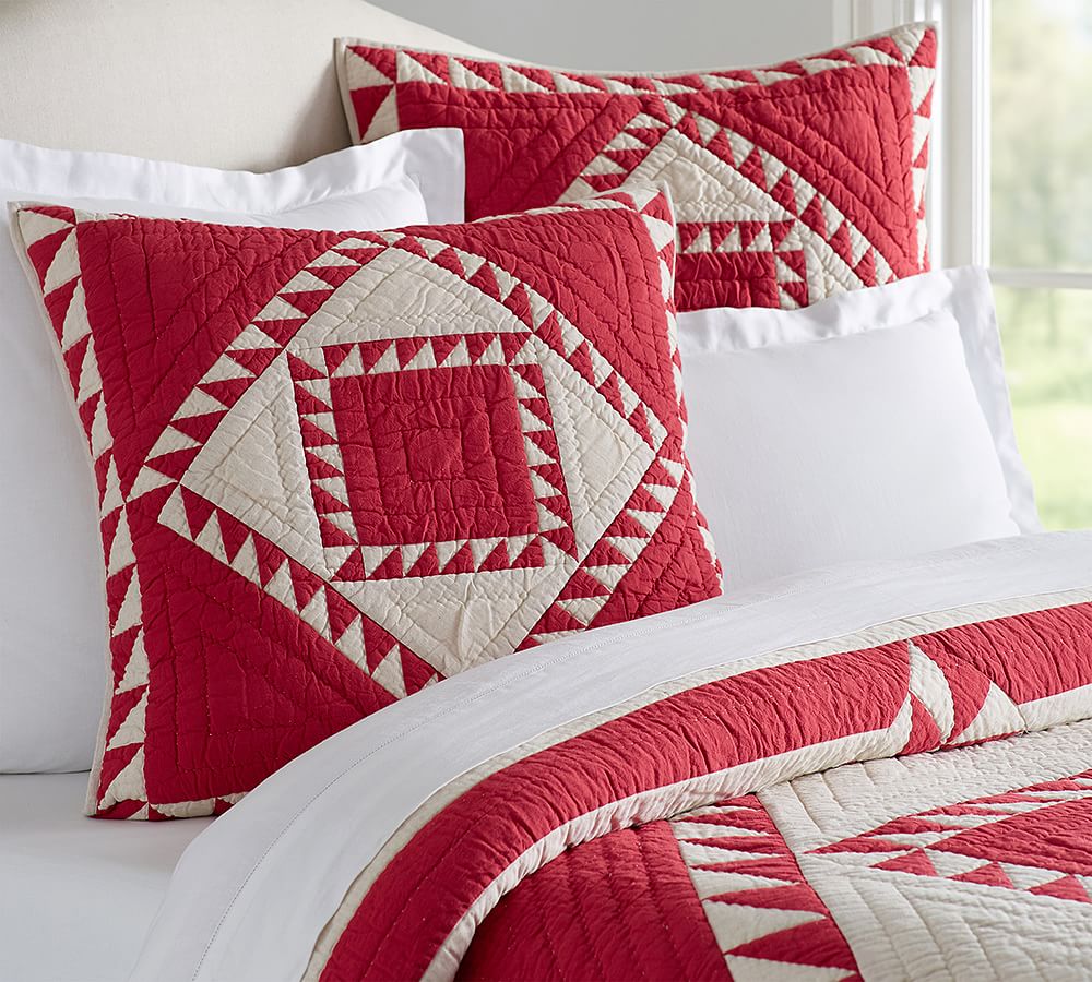 Patchwork Arrow Geo Quilt & Sham | Pottery Barn