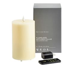 Flameless Oil Diffuser Pillar Candle With Remote | Pottery Barn