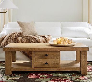 Oakleigh Rectangular Coffee Table (57") | Pottery Barn