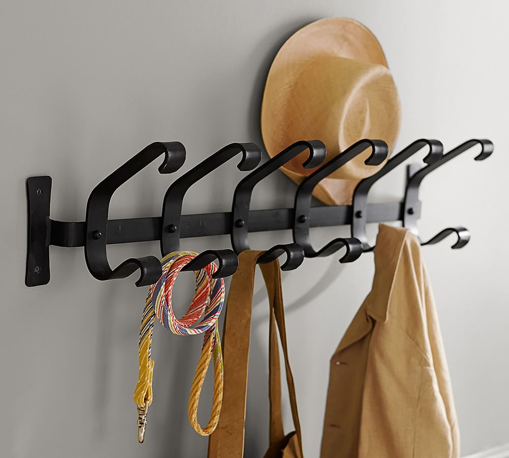 Blacksmith Iron Row of Hooks | Pottery Barn