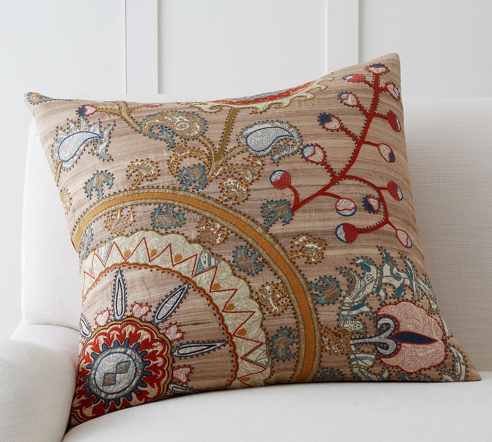Morrison Embroidered Pillow Cover | Pottery Barn