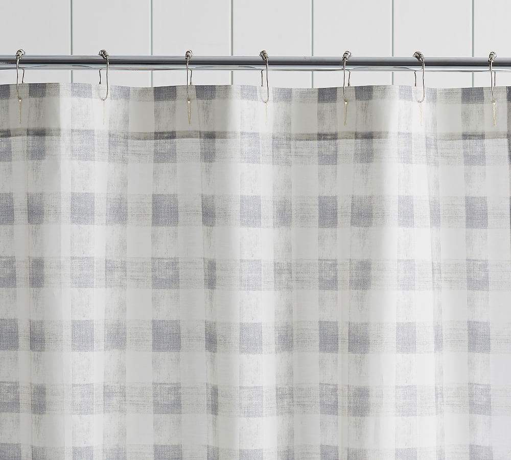 Rhett Check Shower Curtain | Pottery Barn