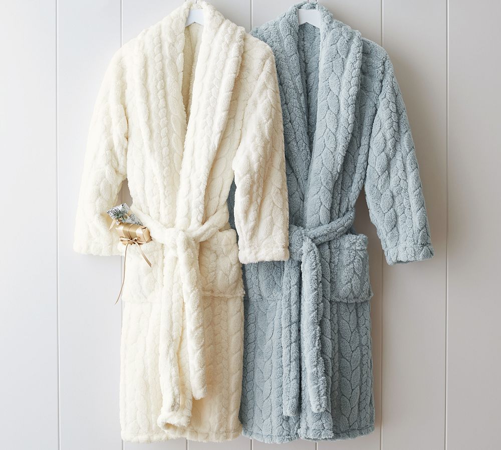 Cable Plush Robe | Pottery Barn