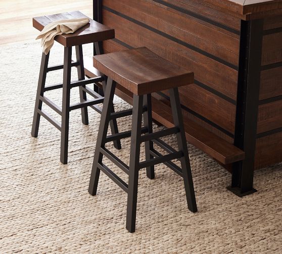Griffin Reclaimed Wood Stool | Pottery Barn