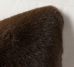 Faux Fur Mink Pillow | Pottery Barn