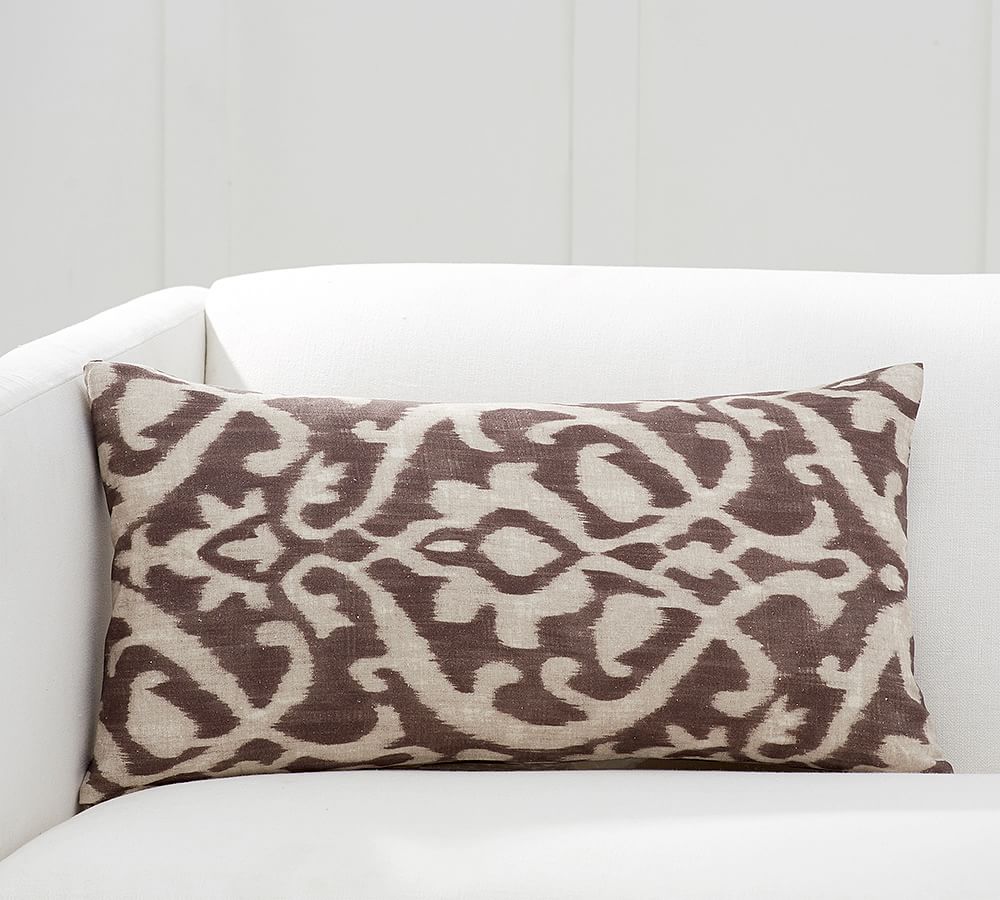 Suki Ikat Lumbar Decorative Pillow Cover | Pottery Barn