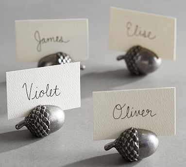 Fall Acorns Place Card Holder, Set of 4 | Pottery Barn