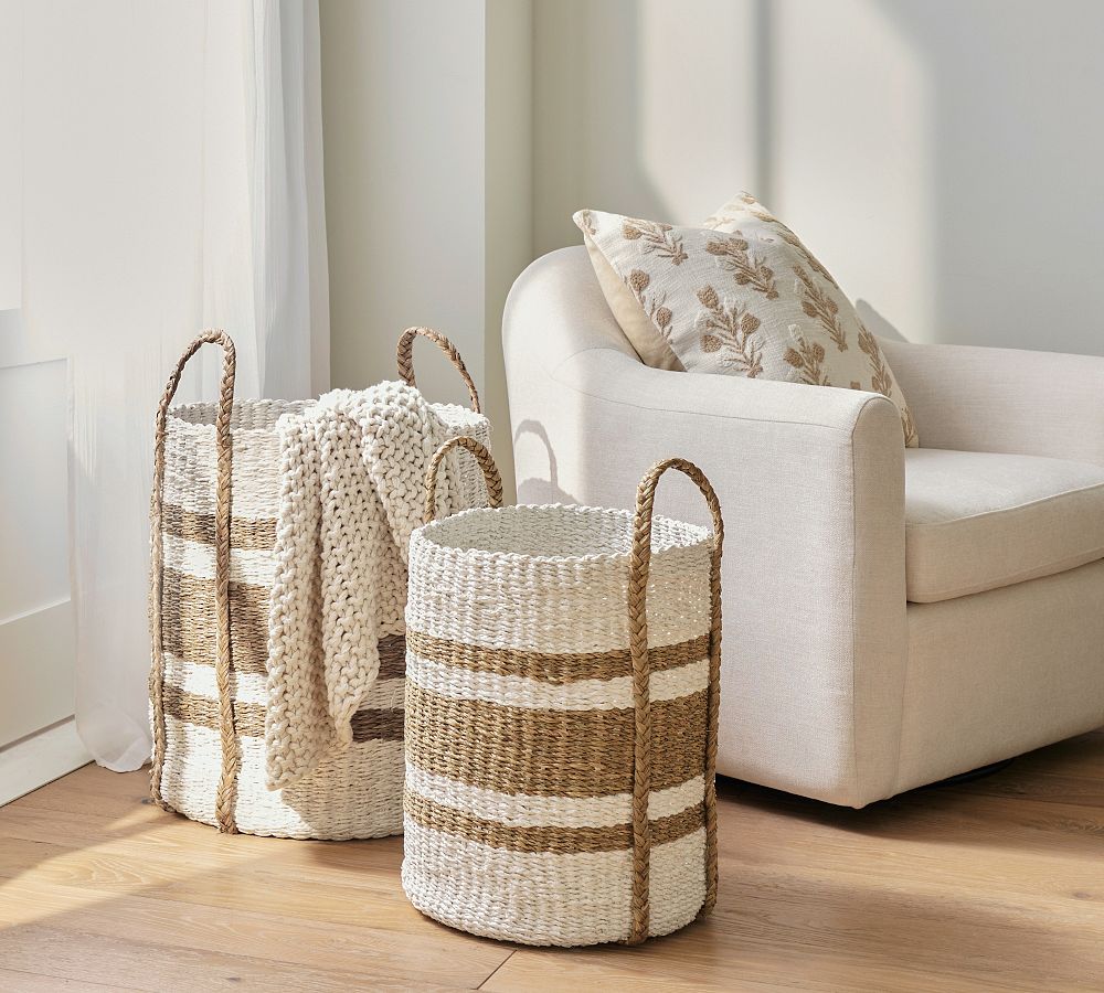 Tulum Handwoven Tote Baskets | Pottery Barn
