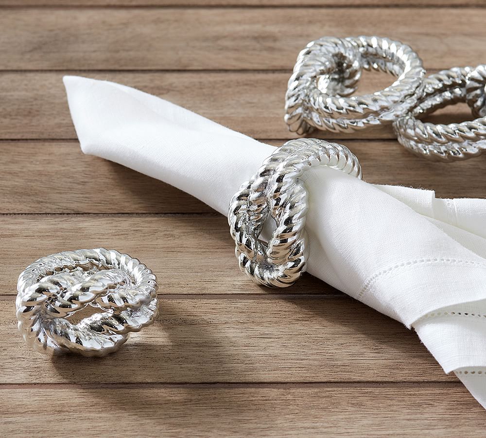 Metallic Rope Napkin Ring, Set of 4 | Pottery Barn
