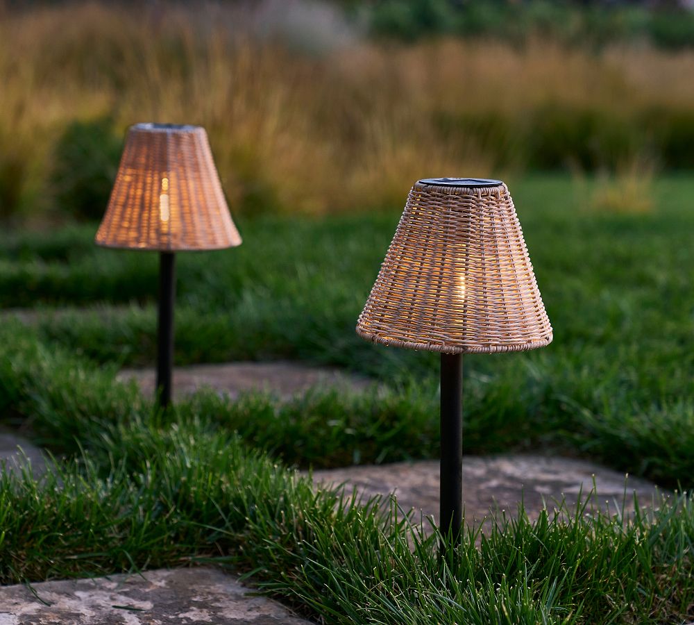 Woven Solar Pathway Light | Pottery Barn