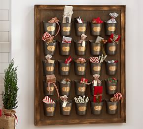 Gilt Galvanized Advent Calendar | Pottery Barn