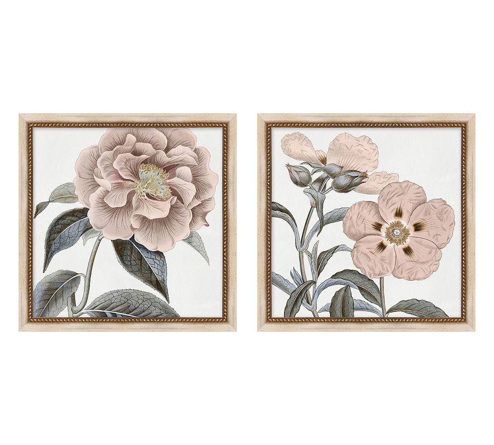 Pastel Petals Hand Embellished Paper Print | Pottery Barn